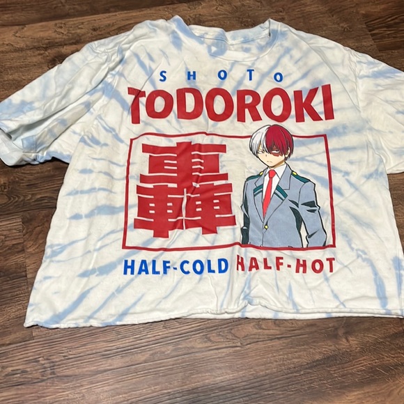 Hot Topic | Tops | Shoto Todorki My Hero Academia Anime Shirt Crop Top ...